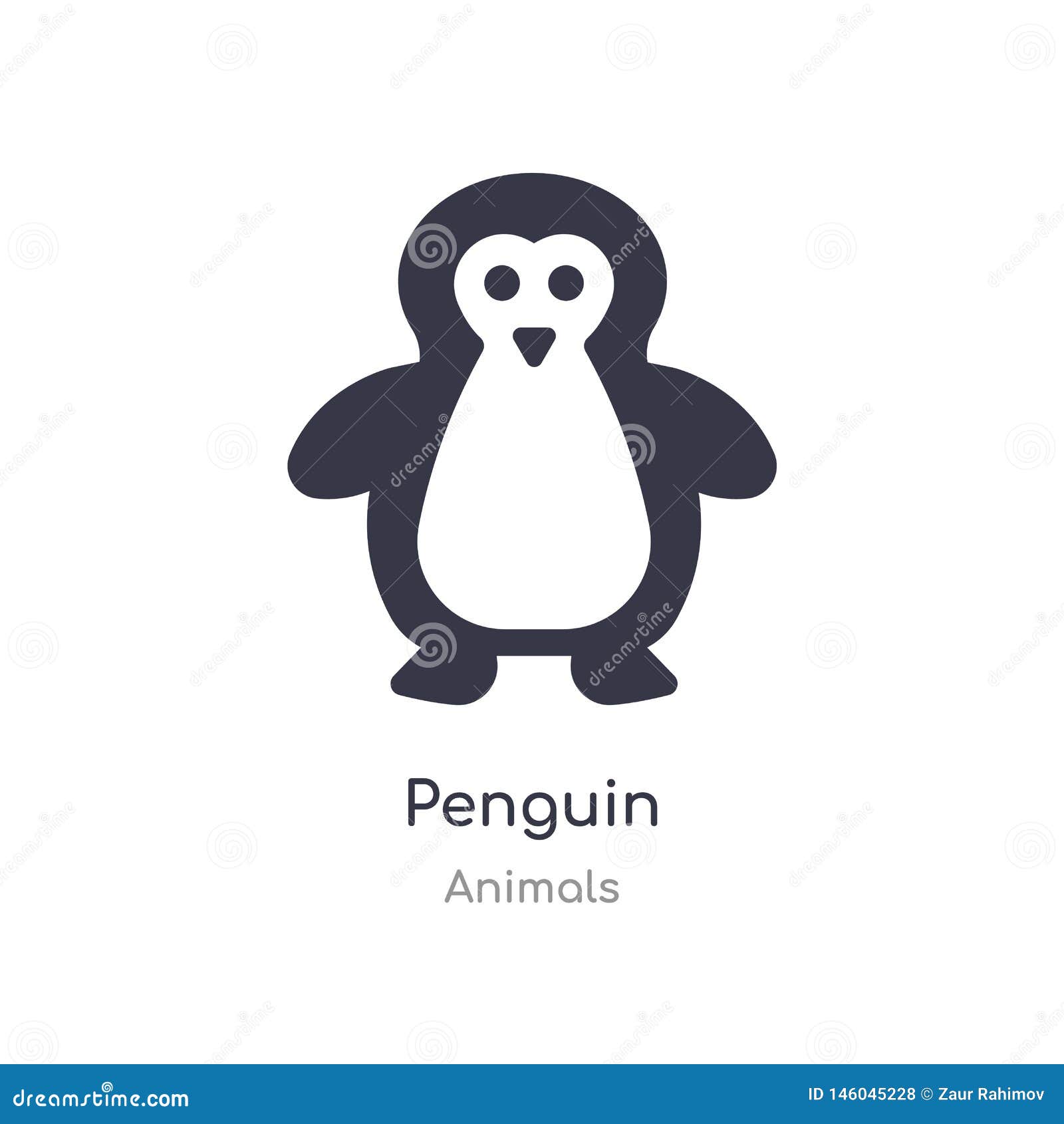 Penguin Icon. Isolated Penguin Icon Vector Illustration from Animals ...