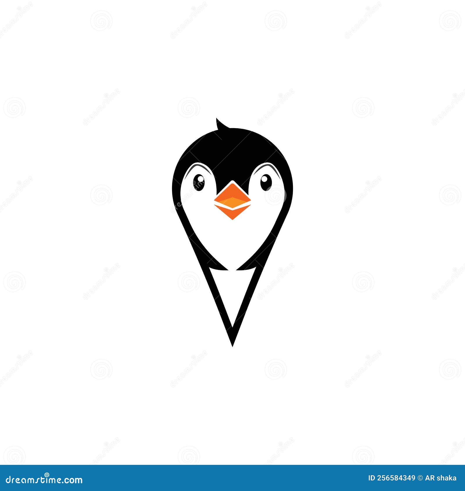Penguin Icon Logo Vector Design Stock Vector - Illustration of vector ...