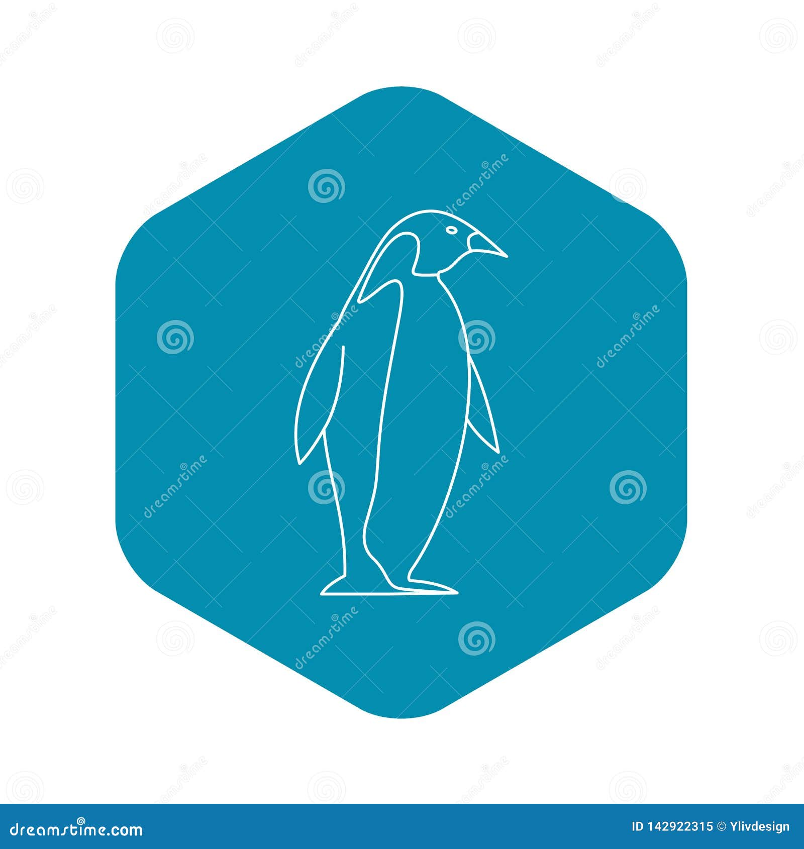 Penguin Icon, Outline Style Stock Vector - Illustration of nature ...