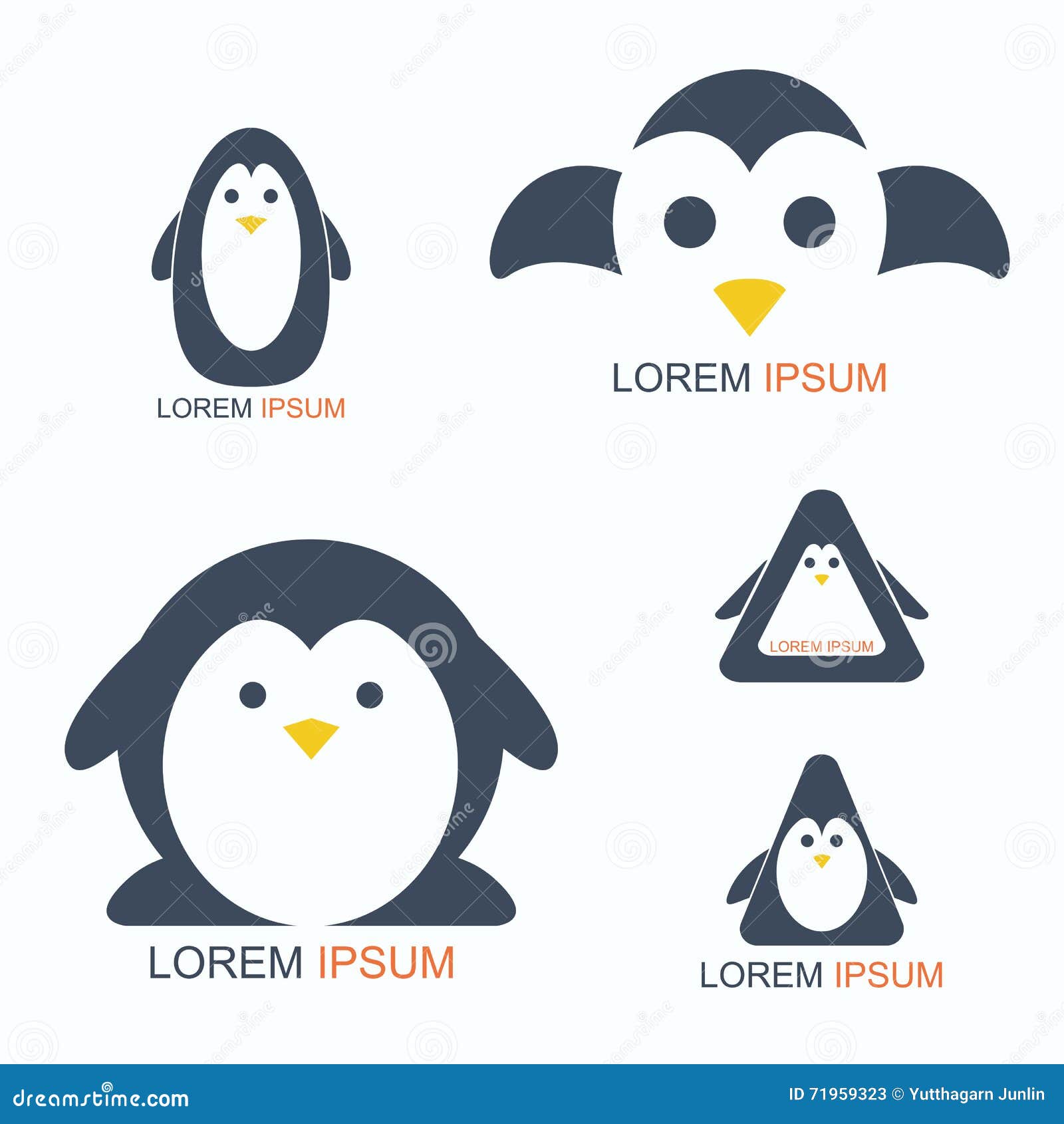 Penguin Logo Template Vector Image | CartoonDealer.com #220782963