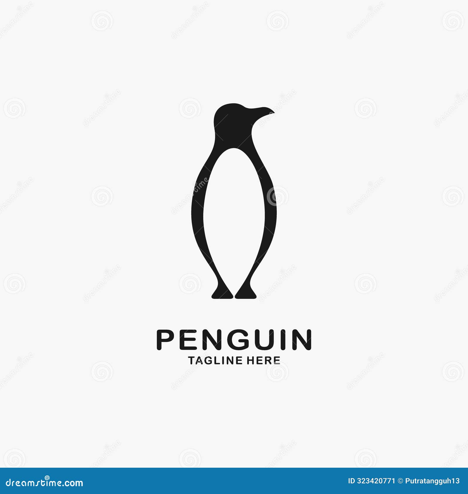 Penguin Logo Design Illustration Stock Vector - Illustration of symbol ...