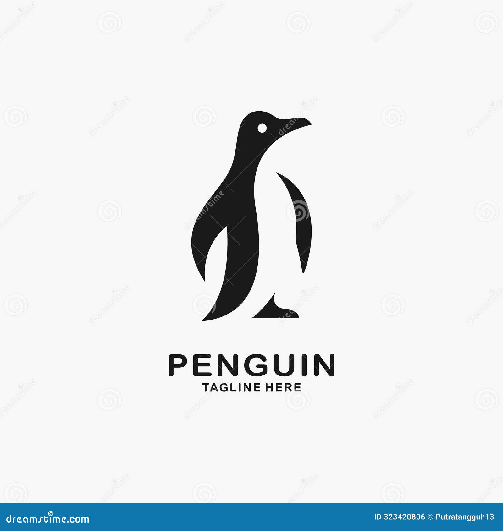 Penguin Logo Design Illustration Stock Vector - Illustration of vector ...