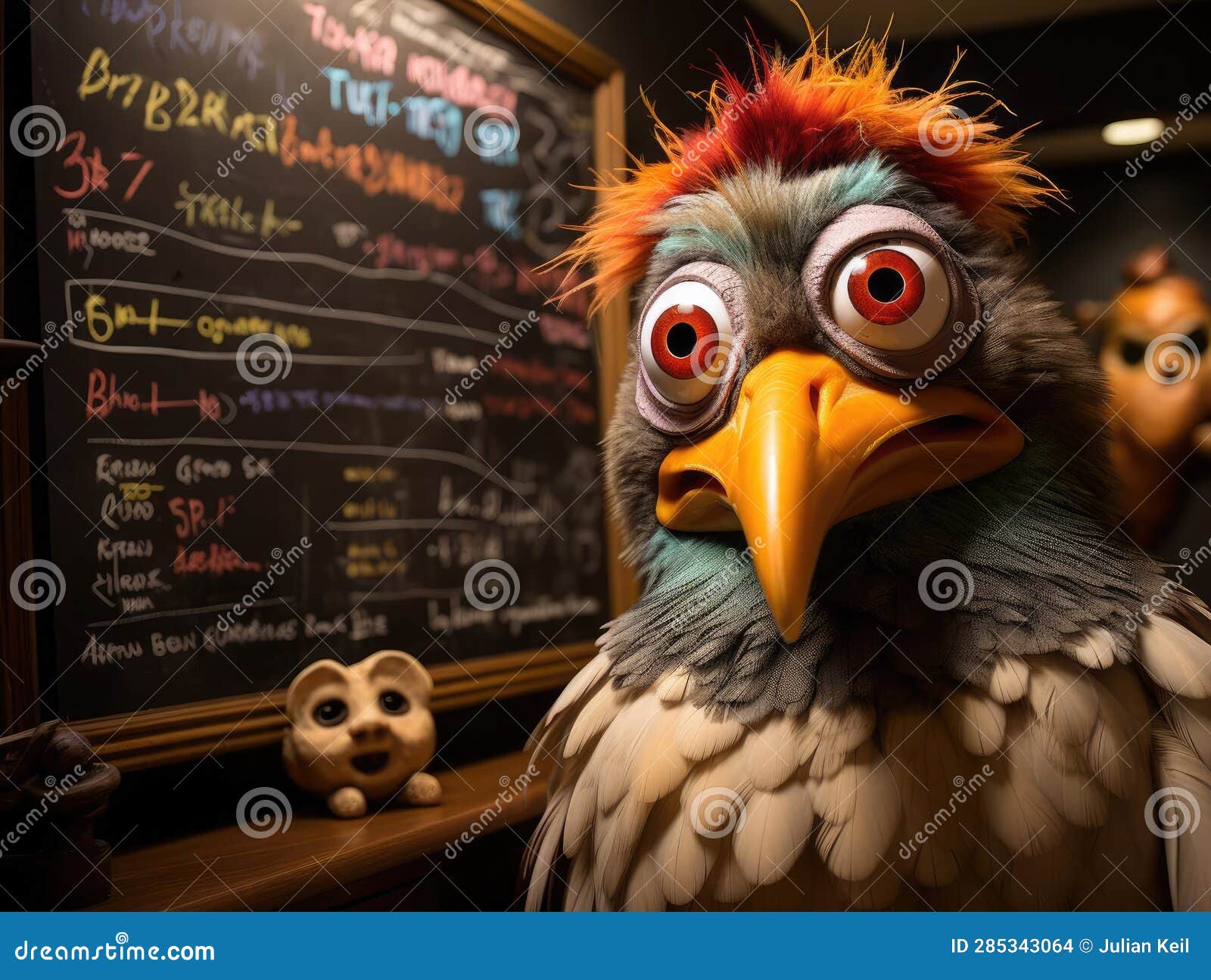 Penguin with Math Equations in Front Stock Illustration - Illustration ...