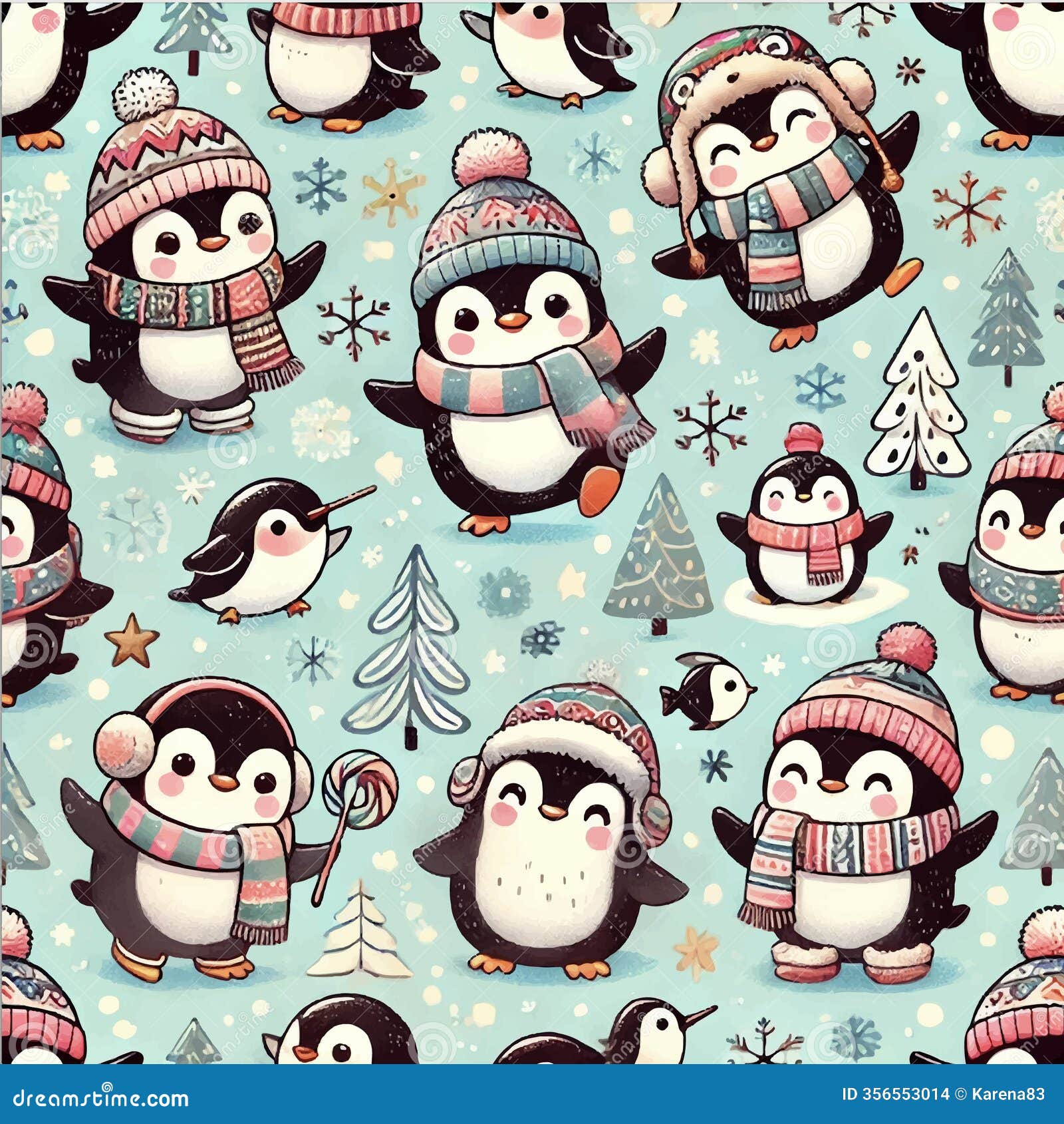 PENGUIN PRINT CUT DESIGN BACKGROUND in VECTOR Stock Illustration ...