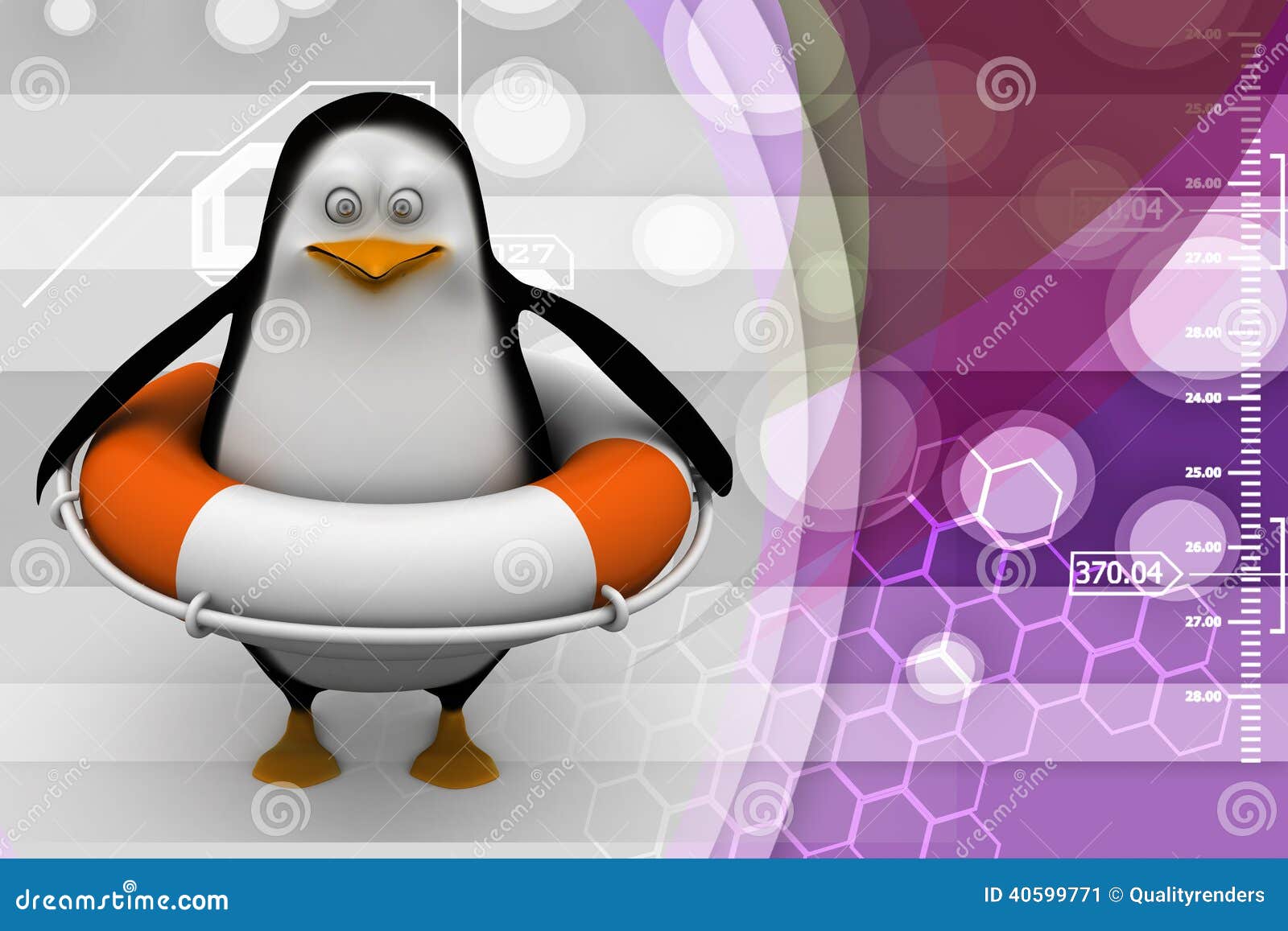 Penguin with Safety Boat Illustration Stock Illustration - Illustration ...