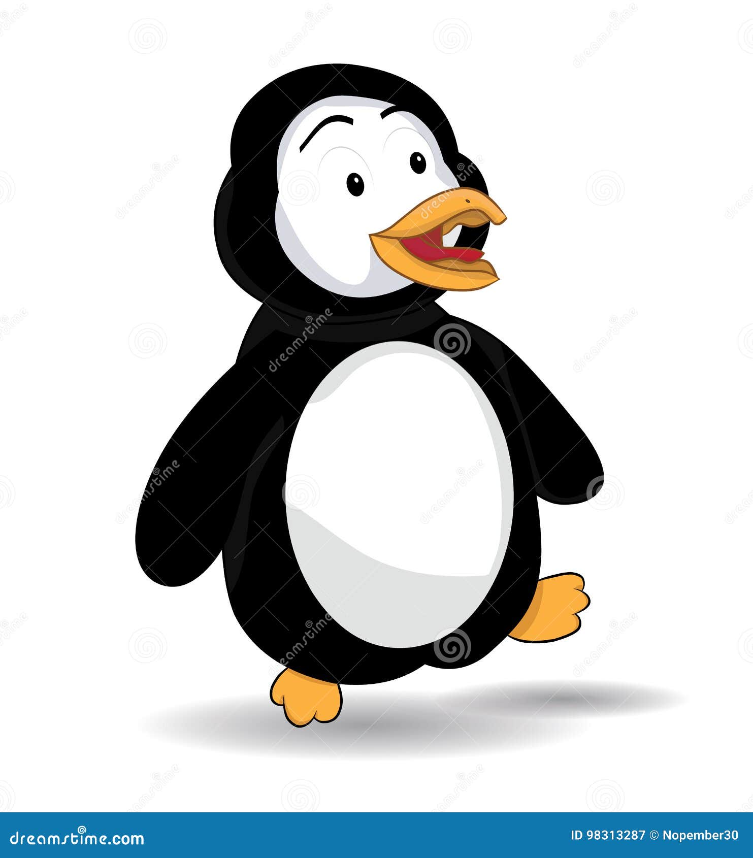 Penguin shocking face stock vector. Illustration of bird - 98313287