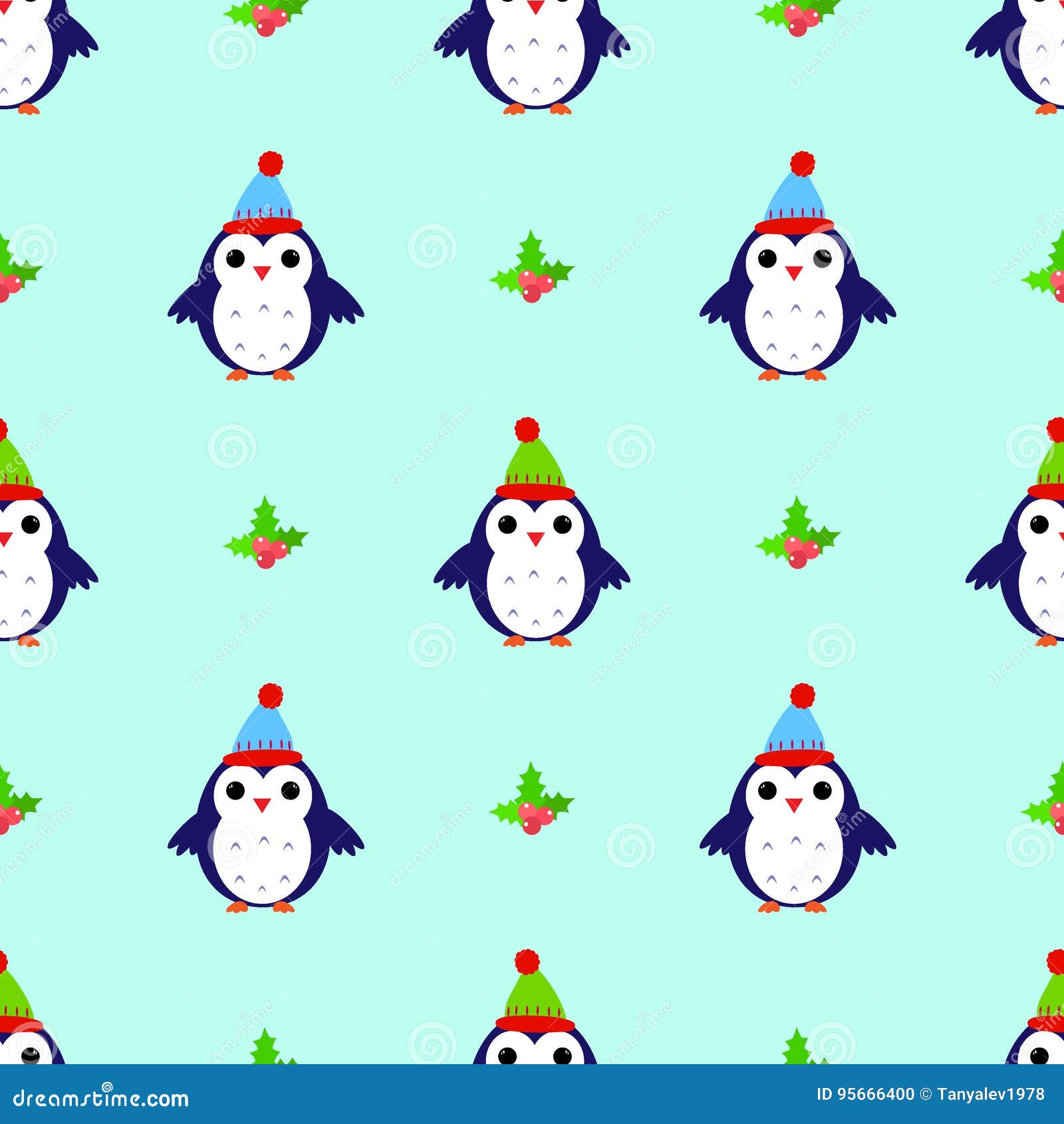 Penguin Snowflake Seamless Pattern Vector Stock Vector - Illustration ...