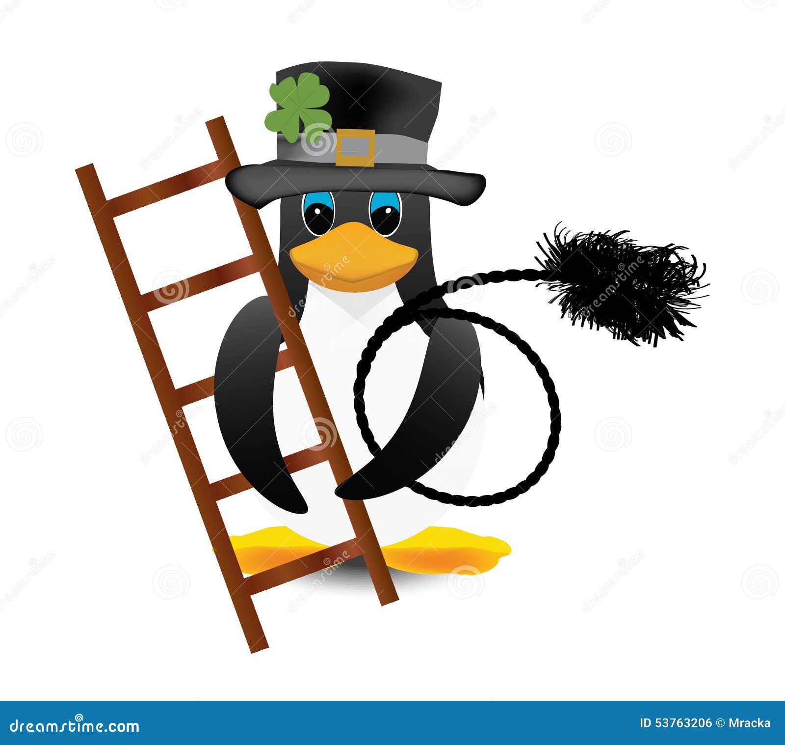 Penguin sweep stock illustration. Illustration of fortune - 53763206