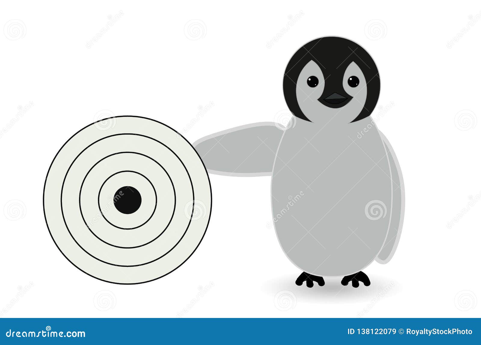 Penguin - Target , Holding Target Board Stock Illustration ...