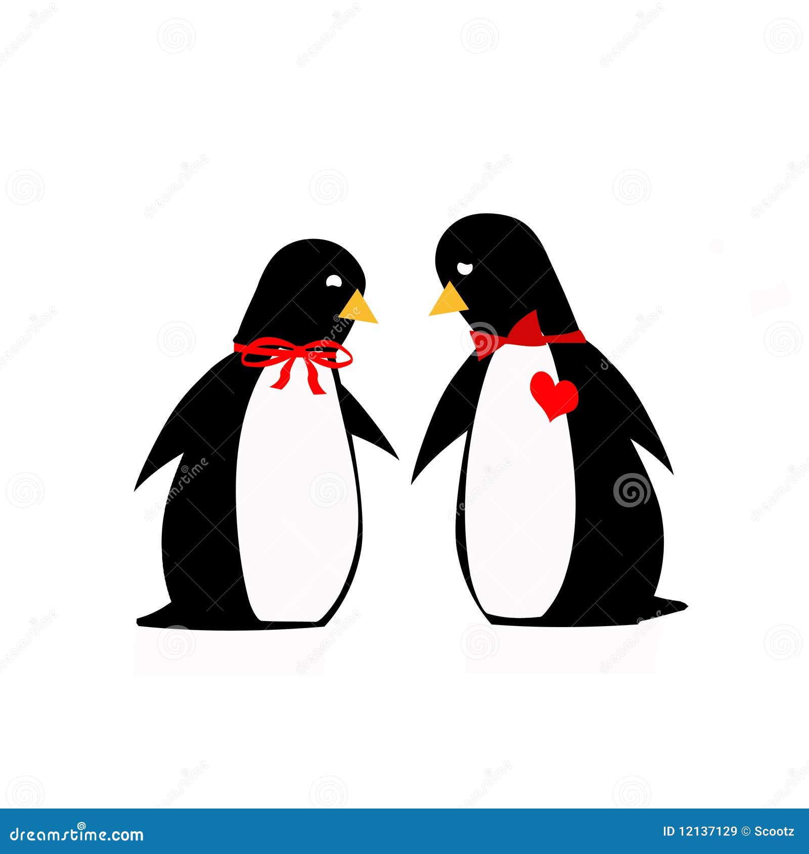 Penguin valentine stock illustration. Illustration of cold - 12137129