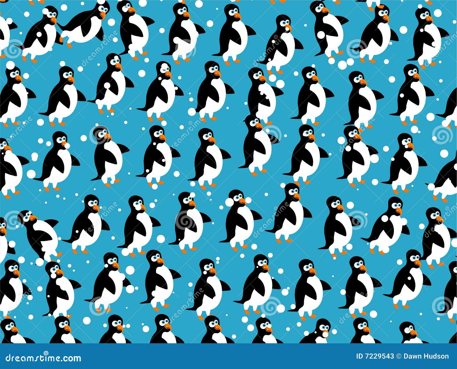 Cute Cartoon Penguin Wallpaper