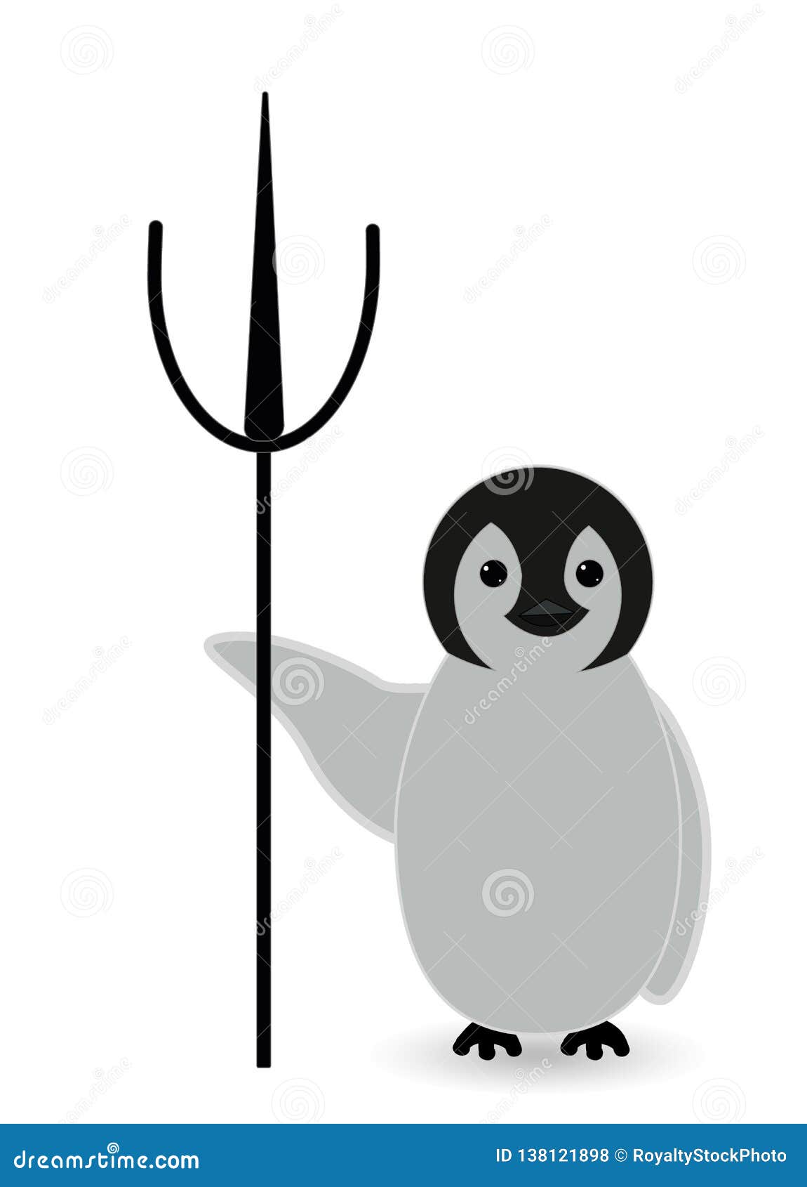 Penguin with weapon stock illustration. Illustration of fight - 138121898