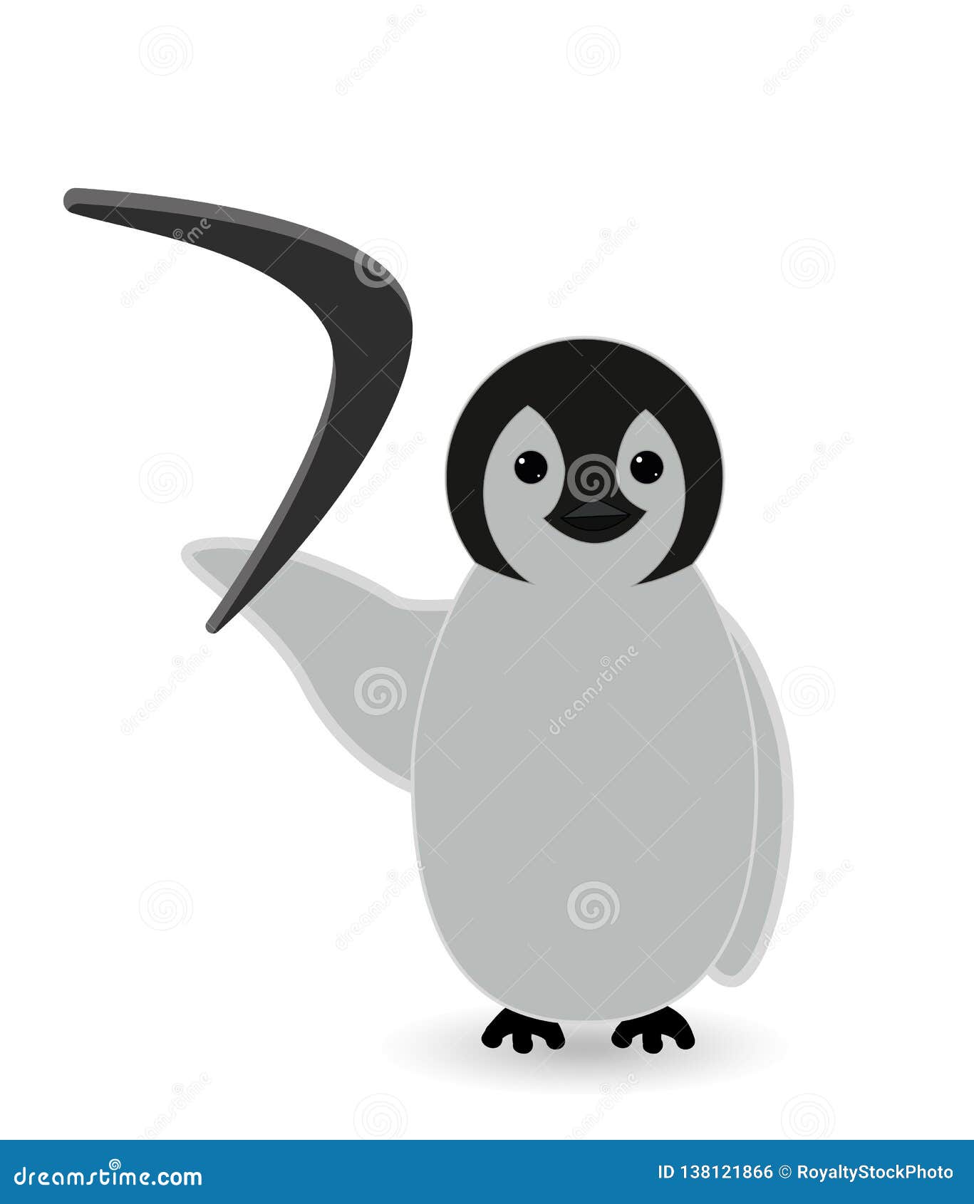 Penguin with weapon stock illustration. Illustration of fight - 138121866