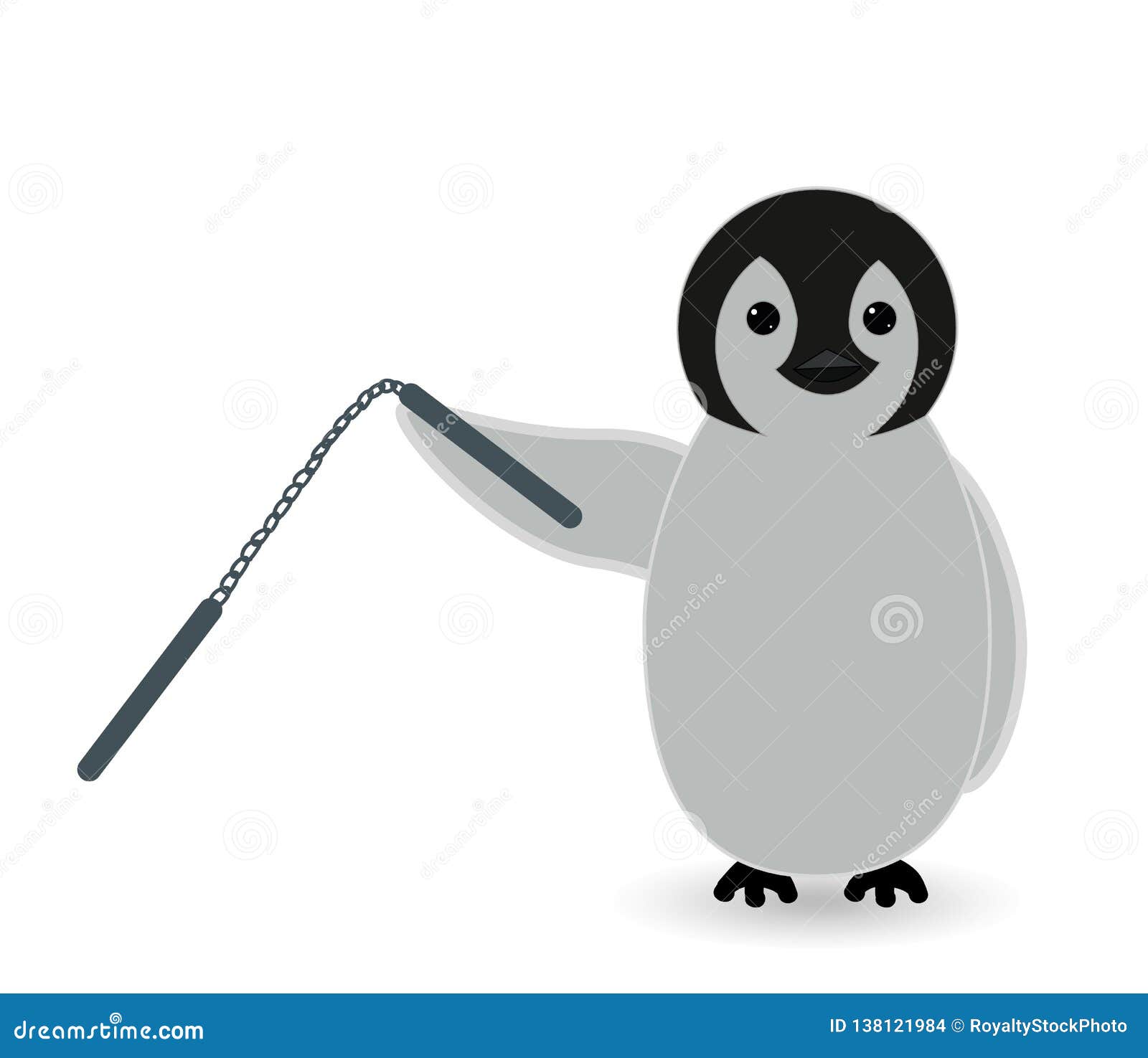 Penguin with weapon stock illustration. Illustration of graphic - 138121984