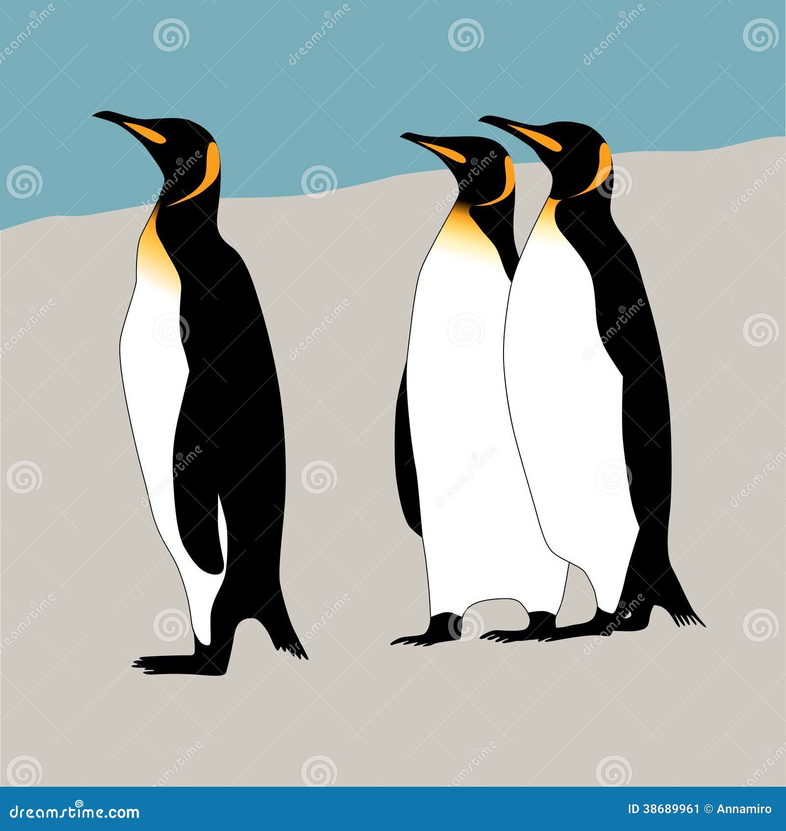 Penguins stock vector. Illustration of graphics, group - 38689961