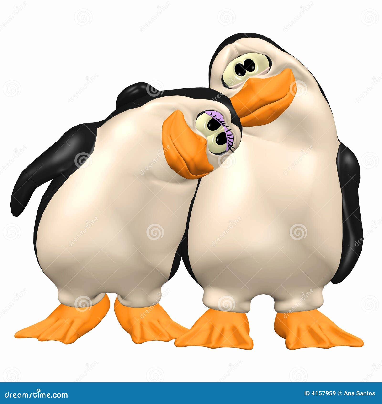 Penguins in Love stock illustration. Illustration of girlfriend - 4157959