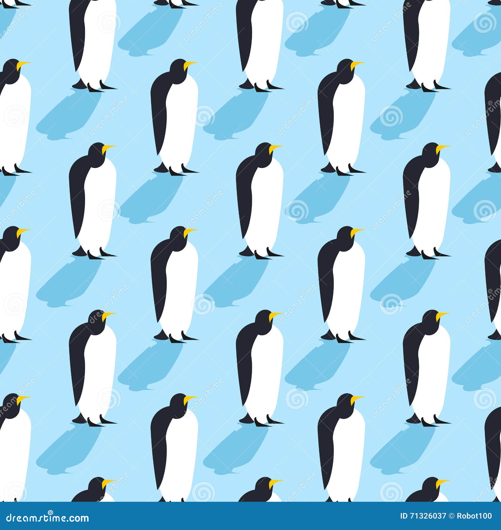 Penguins Seamless Pattern. Arctic Animals Texture. Birds Antarctica ...