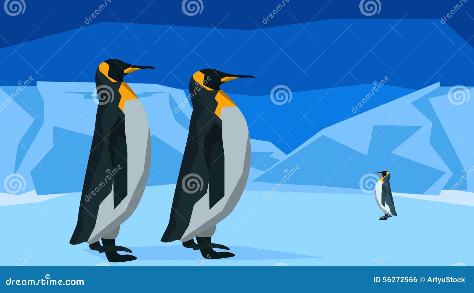 Penguins at the South Pole, Seamless, Animal Stock Vector ...