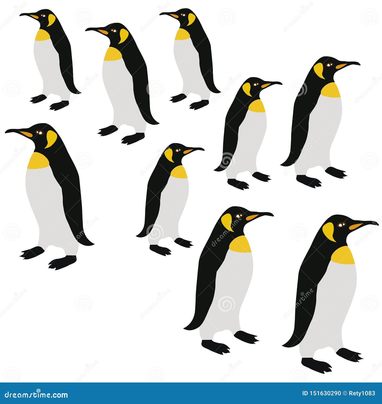 Penguins Surface Pattern, King Penguins Winter Repeat Pattern Emperor ...