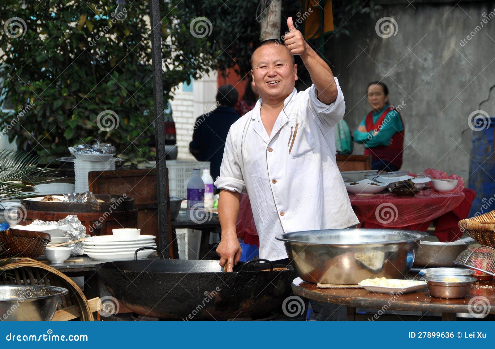 Pengzhou, China: Chef Gives the Thumbs Up Editorial Photo - Image of ...