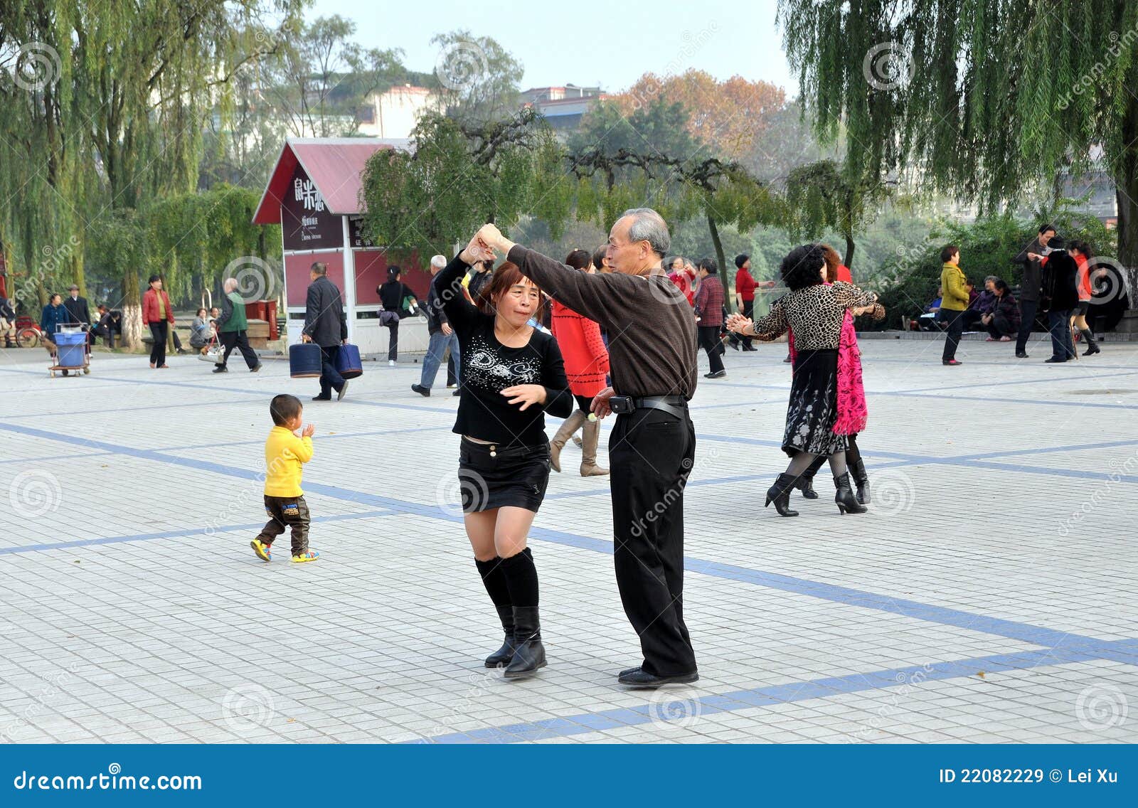 Pengzhou, China: Outdoor Dancing Editorial Stock Image - Image of large ...