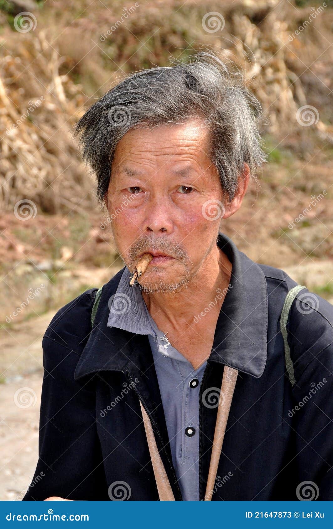 Pengzhou, China: Portrait of Old Farmer Editorial Stock Photo - Image ...