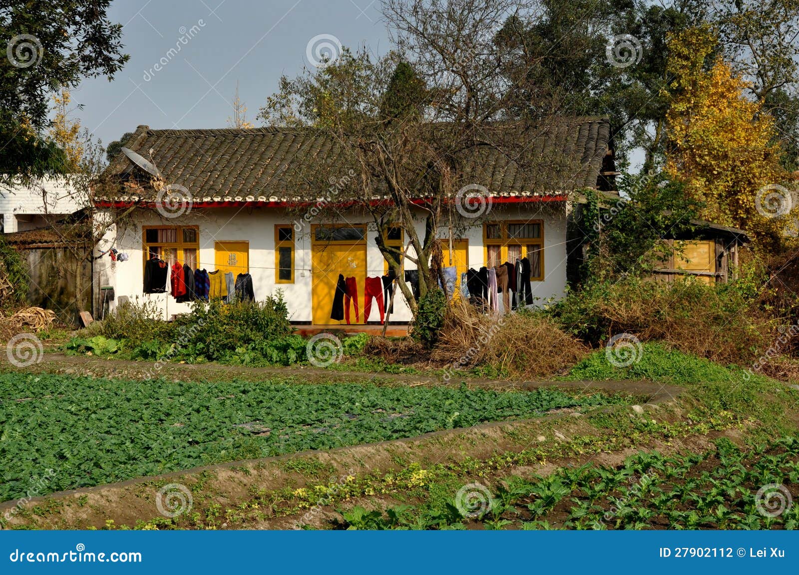 Pengzhou, China: Sichuan Farmhouse Stock Photo - Image of drying, farm ...