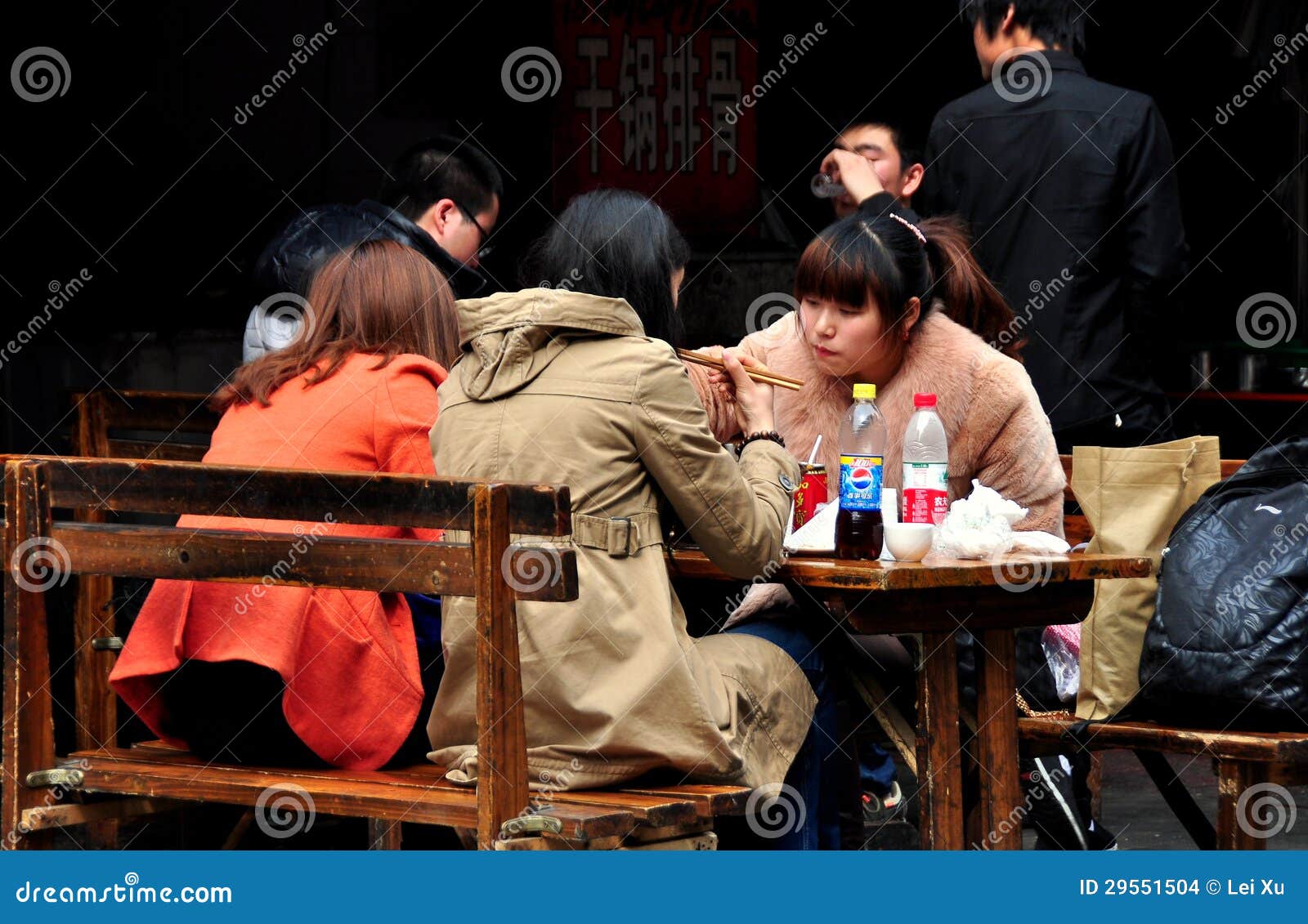 Pengzhou, China: Women Eating Lunch Editorial Stock Image - Image of ...
