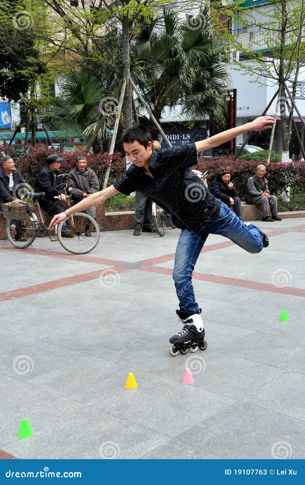 Pengzhou, China: Young Man Rollerblading Editorial Stock Photo - Image ...
