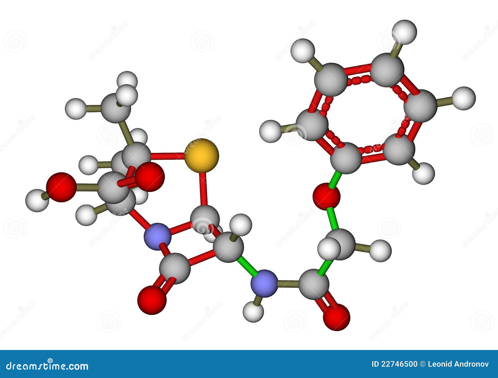 Penicilline V Moleculaire Structuur Stock Illustratie - Illustration of ...