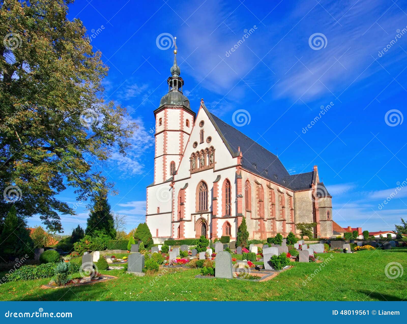 Penig church stock image. Image of tree, germany, cemetery - 48019561