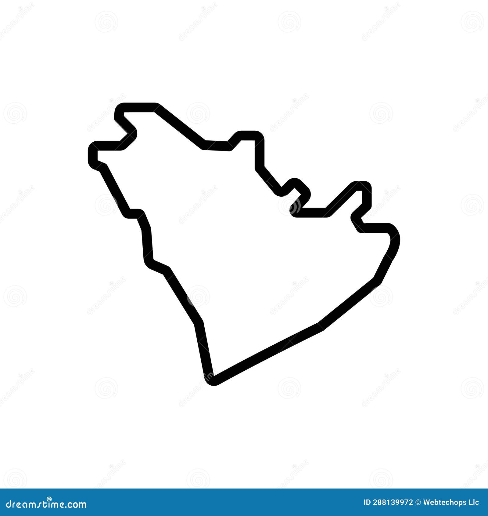 Black Line Icon for Peninsula, Arabian and Country Stock Vector ...