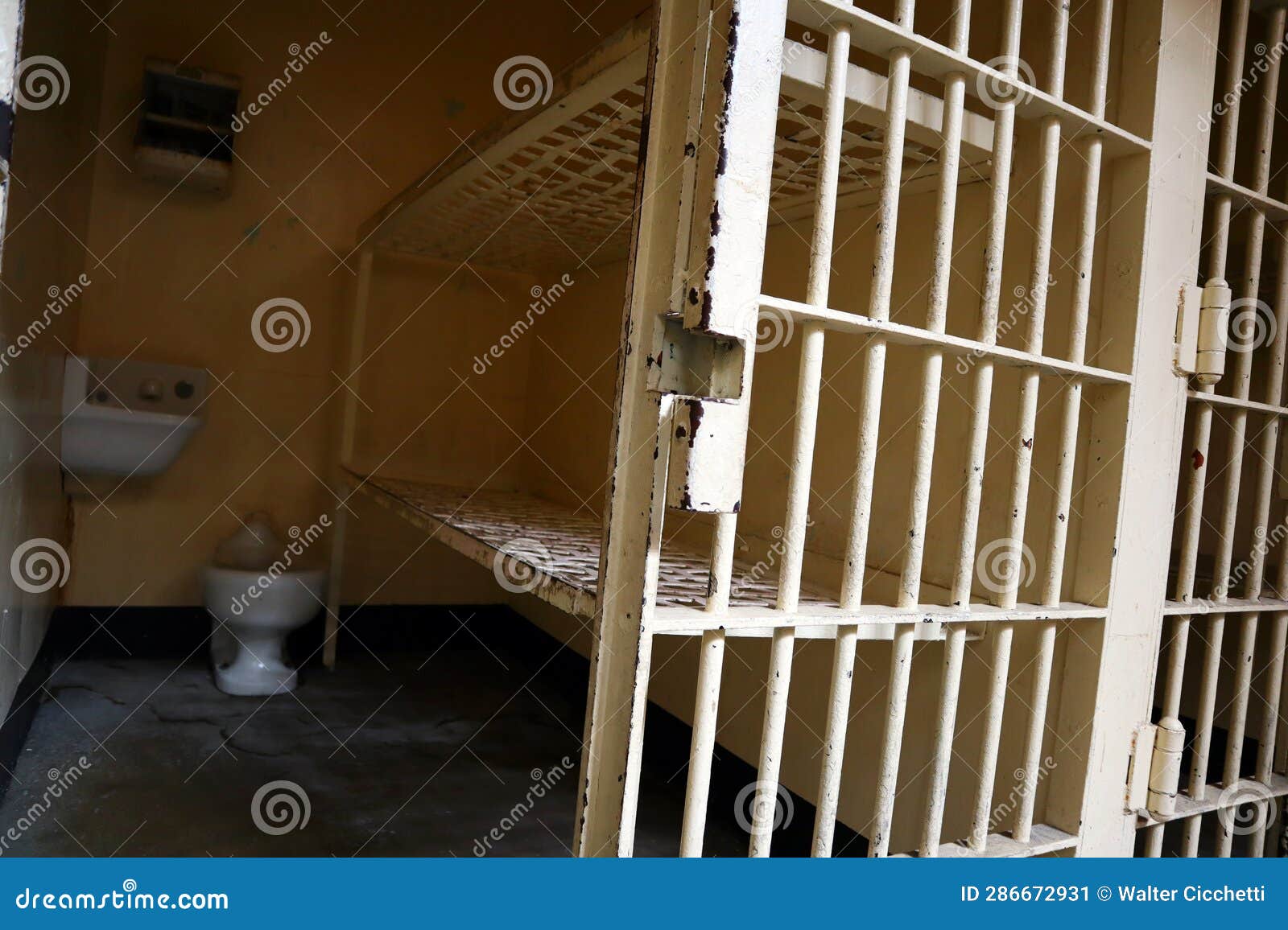 Penitentiary Prison Jail, View Inside a Cell Stock Image - Image of ...