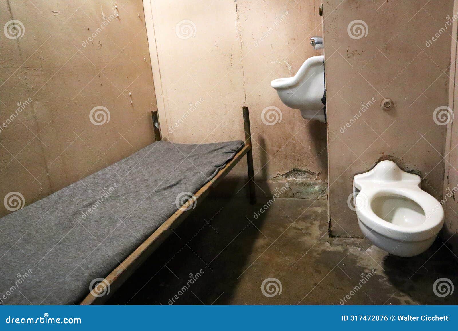 Penitentiary Prison Jail, View Inside a Cell Stock Photo - Image of ...
