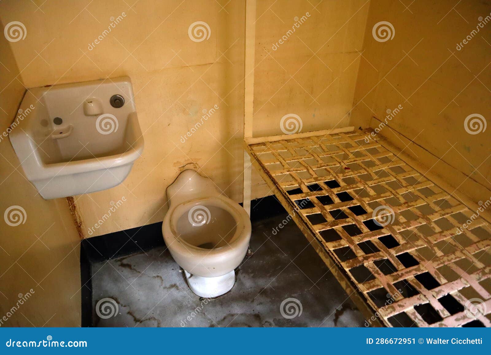 Penitentiary Prison Jail, View Inside a Cell Stock Image - Image of ...