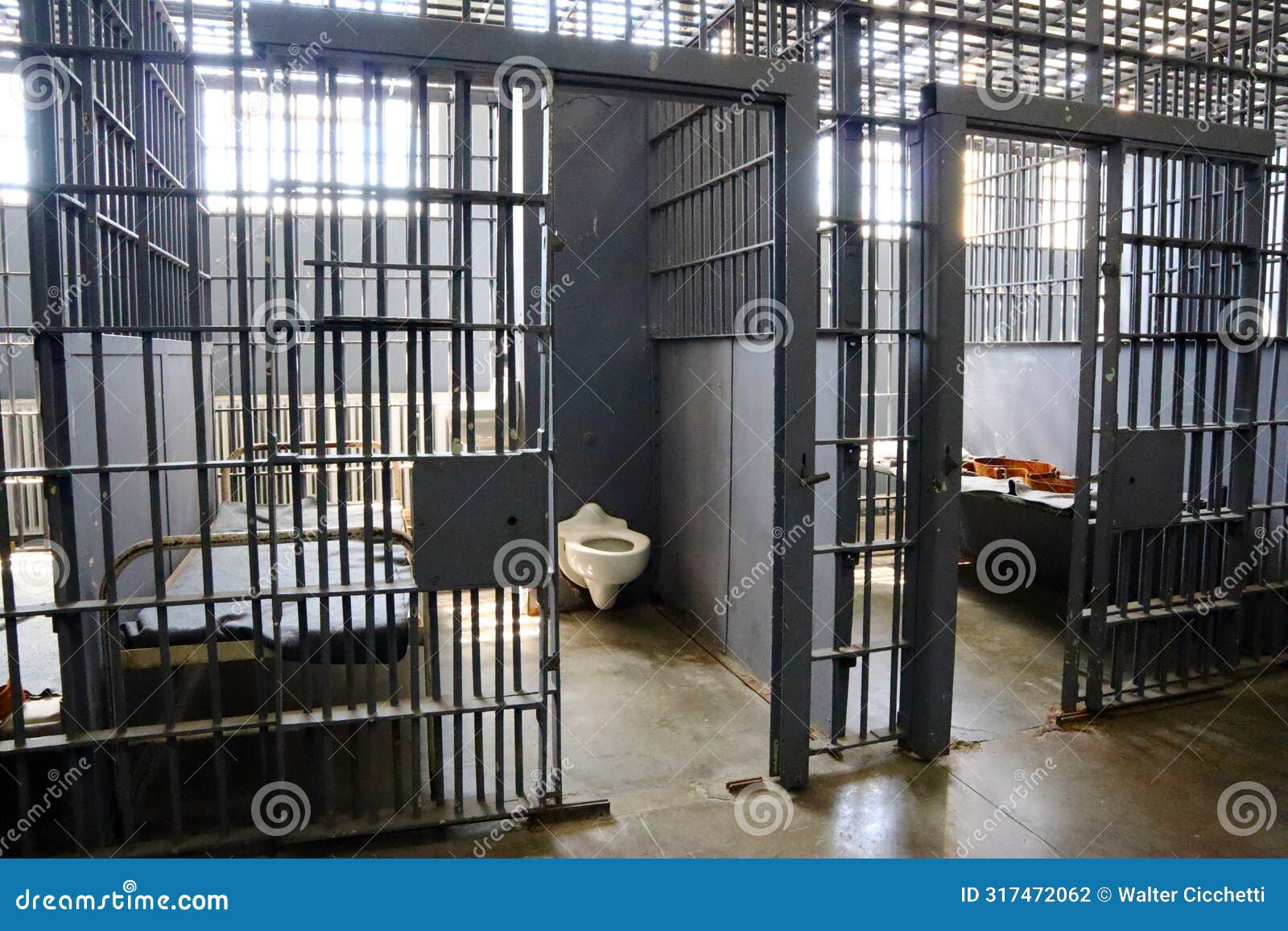 Penitentiary Prison Jail, View Inside a Cell Stock Photo - Image of ...
