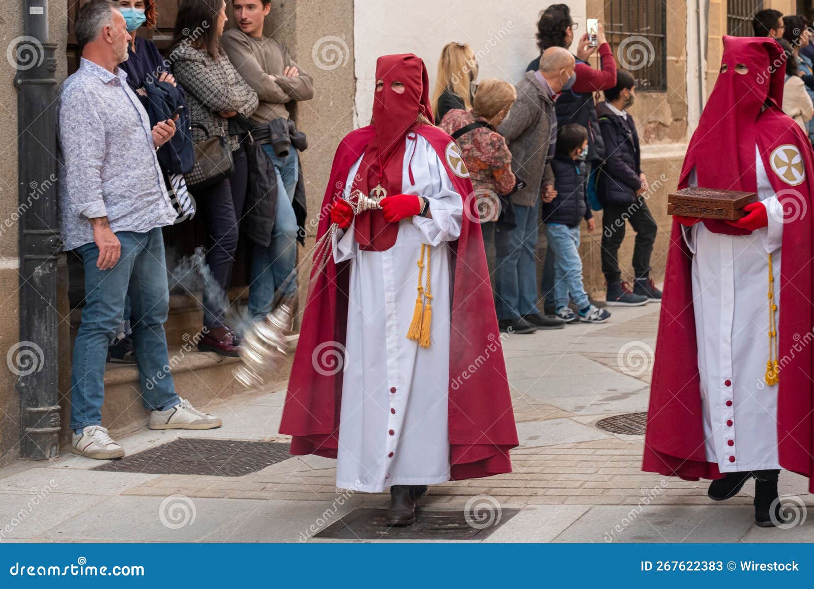 Penitents in the Beginning of the Easter Procession. Editorial Stock ...