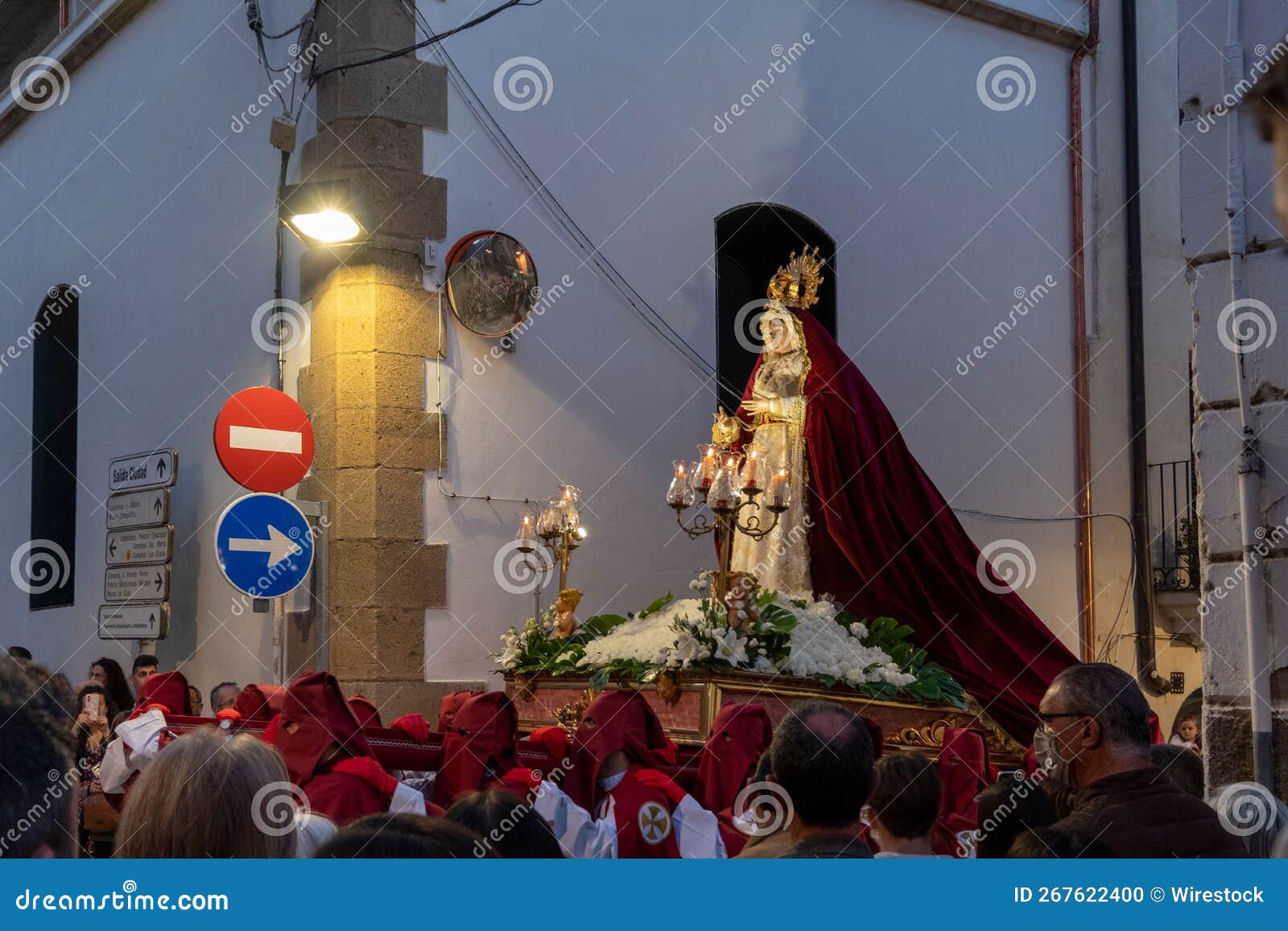 Penitents in the Beginning of the Easter Procession. Representation of ...