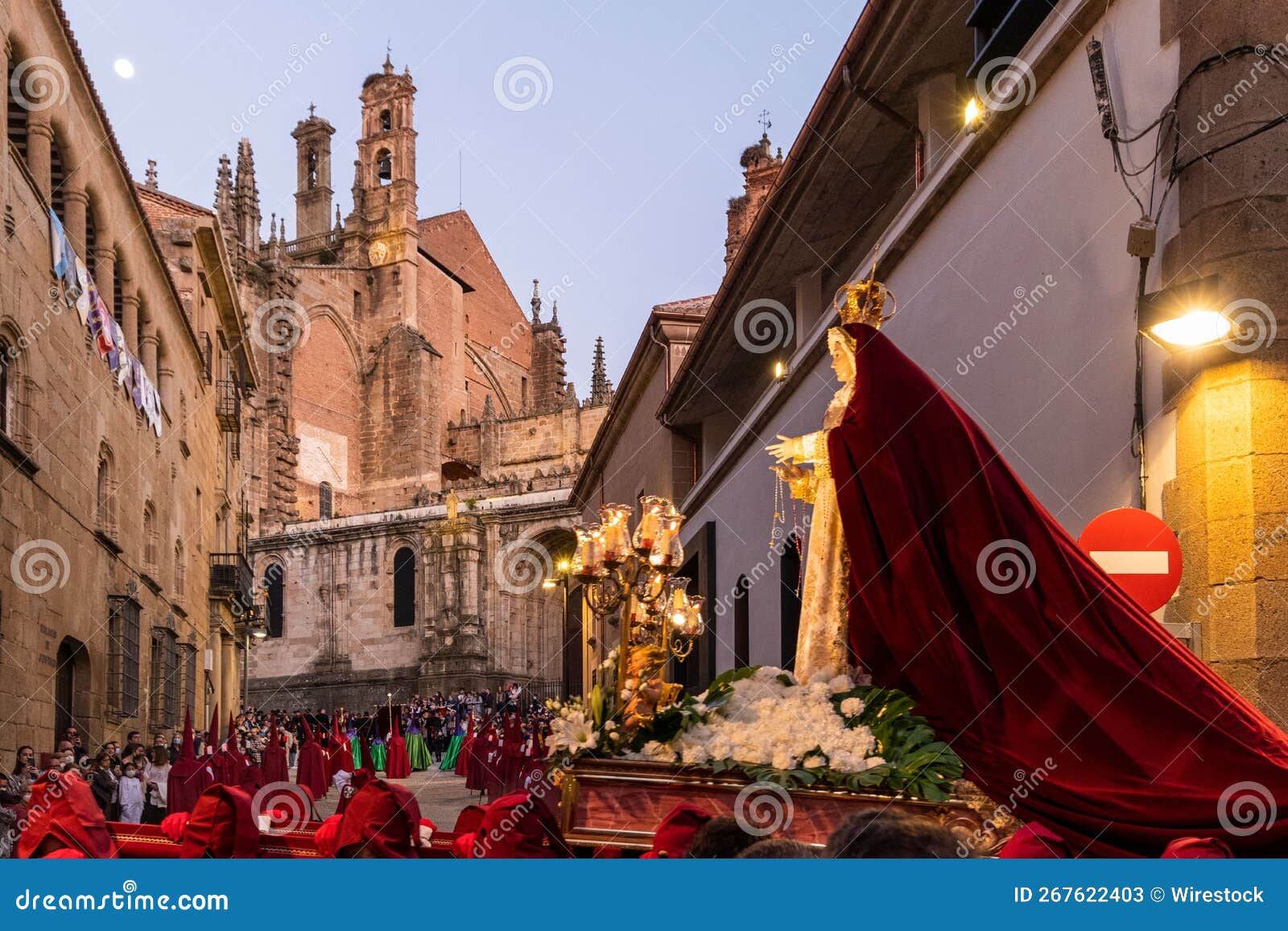 Penitents in the Beginning of the Easter Procession. Representation of ...