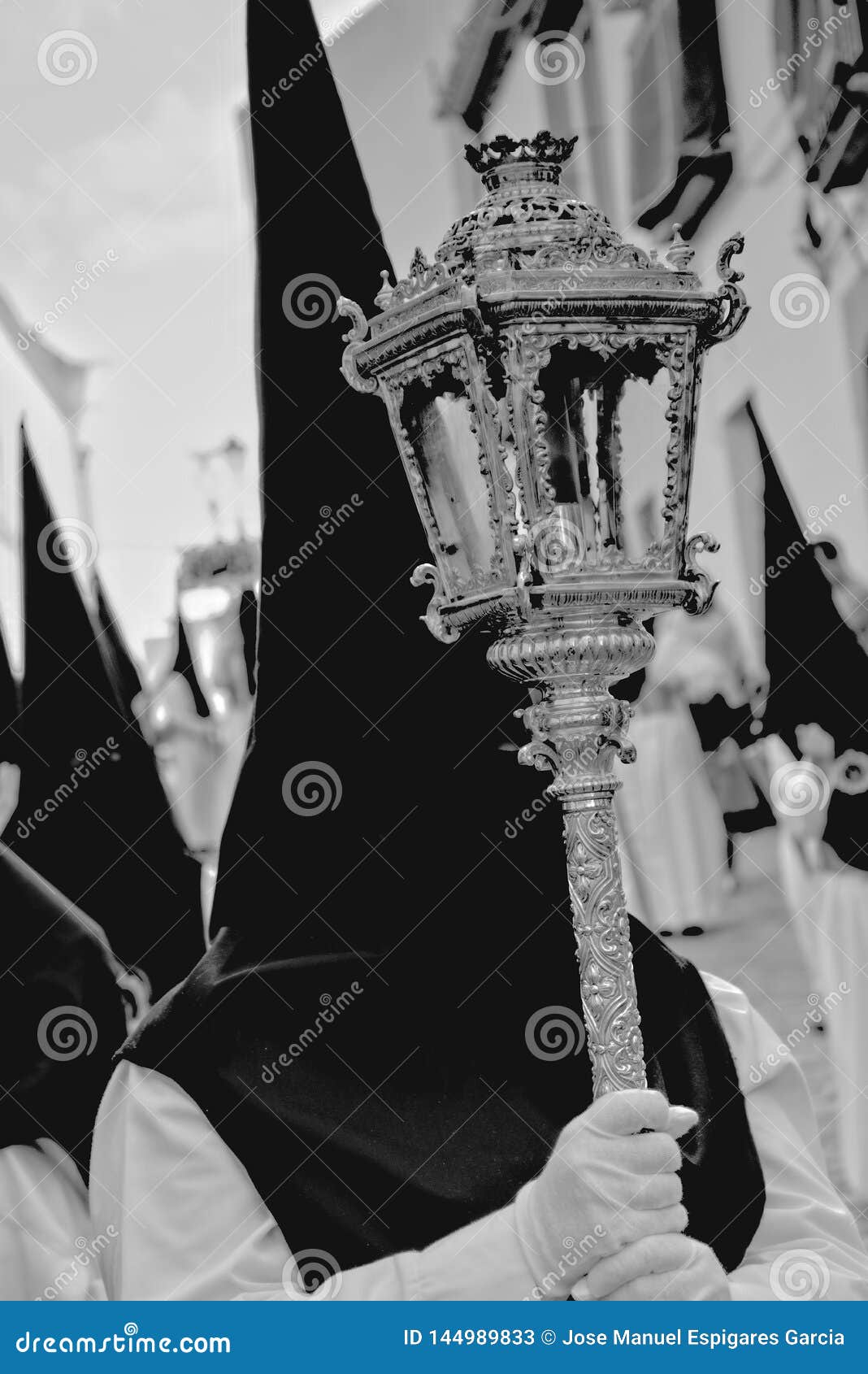 Penitents at the Procession of the Holy Monday 1 Stock Image - Image of ...