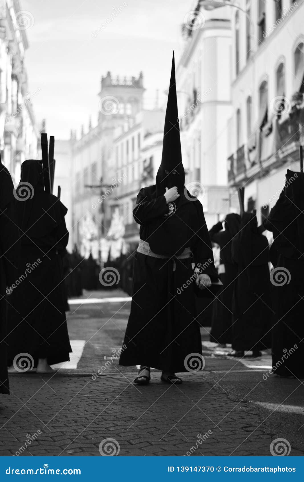 Penitents for the Streets in Procession Stock Photo - Image of folklore ...
