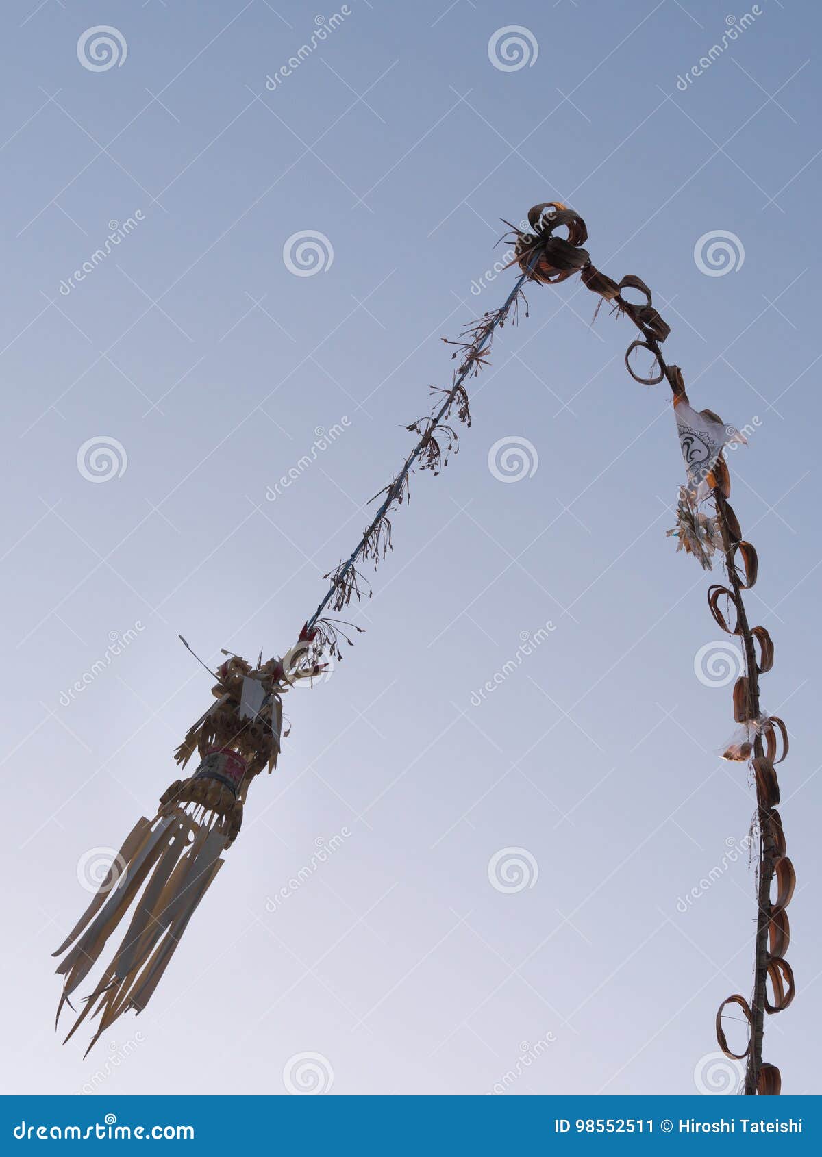 Penjor, Symbool Van Dank En Grootheid Van God, in Bali Stock Afbeelding ...