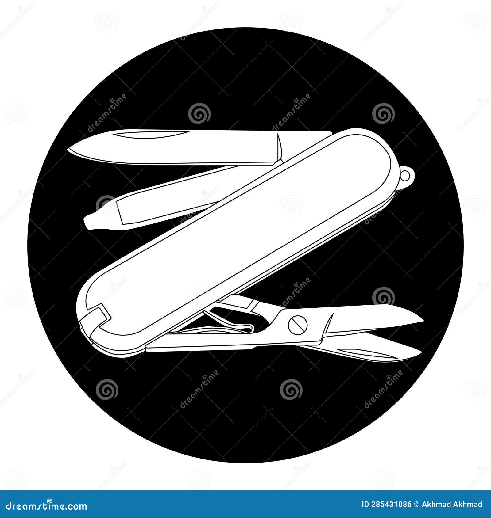 Penknife icon stock vector. Illustration of hand, folding - 285431086
