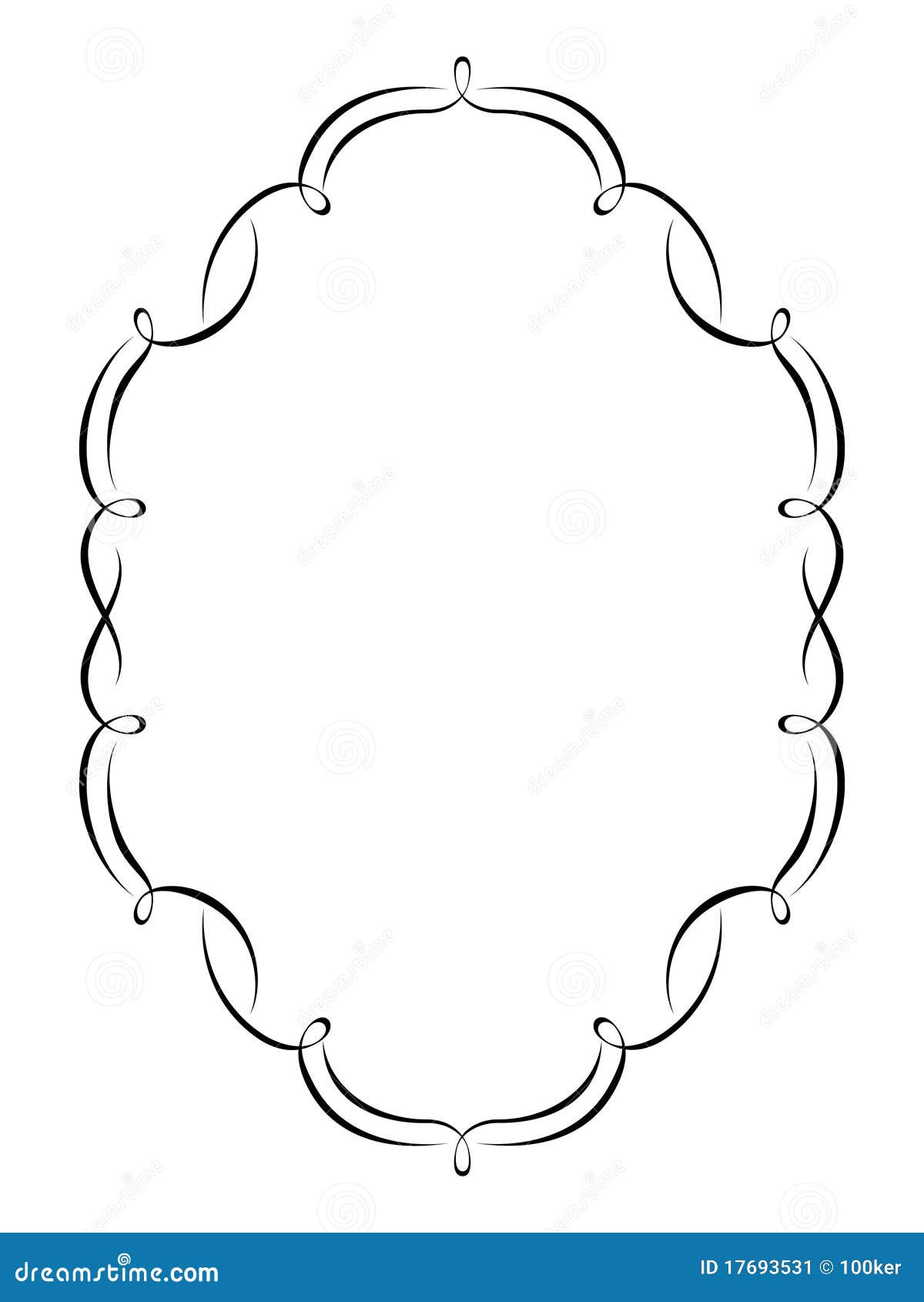 Penmanship Decorative Frame Cartoon Vector | CartoonDealer.com #17693519