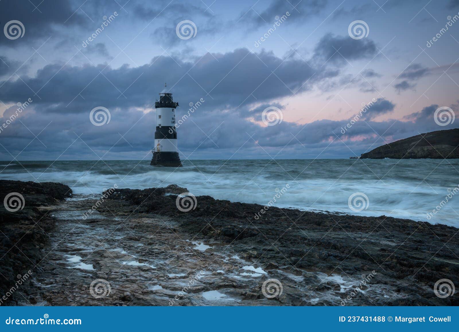 Penmon Lighthouse at Sunset, Anglesey Stock Photo - Image of nature ...