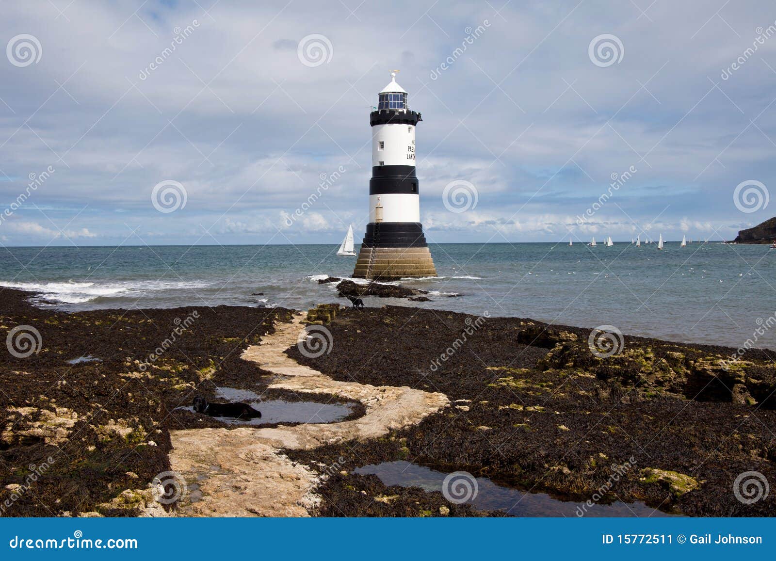Penmon Point stock image. Image of lighthouse, north - 15772511