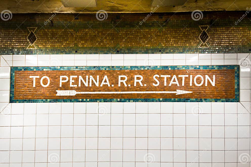 Penn Station NYC Subway stock photo. Image of midtown - 24284426
