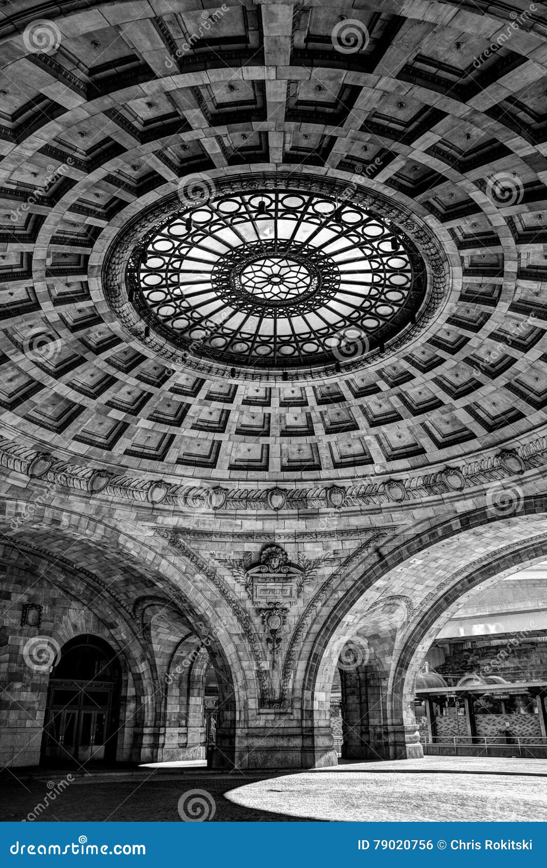 Penn Station Rotunda Ceiling Stock Photo - Image of entrance, side ...