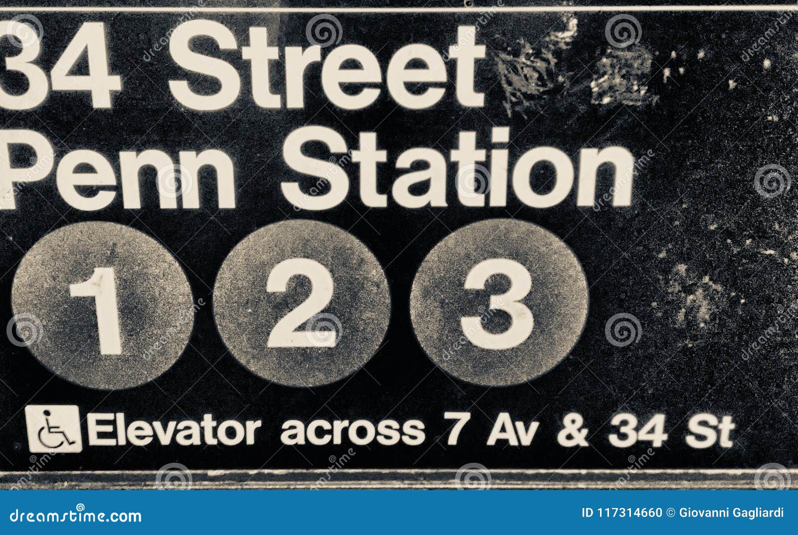 Penn Station Subway Sign , New York Stock Photo - Image of underground ...