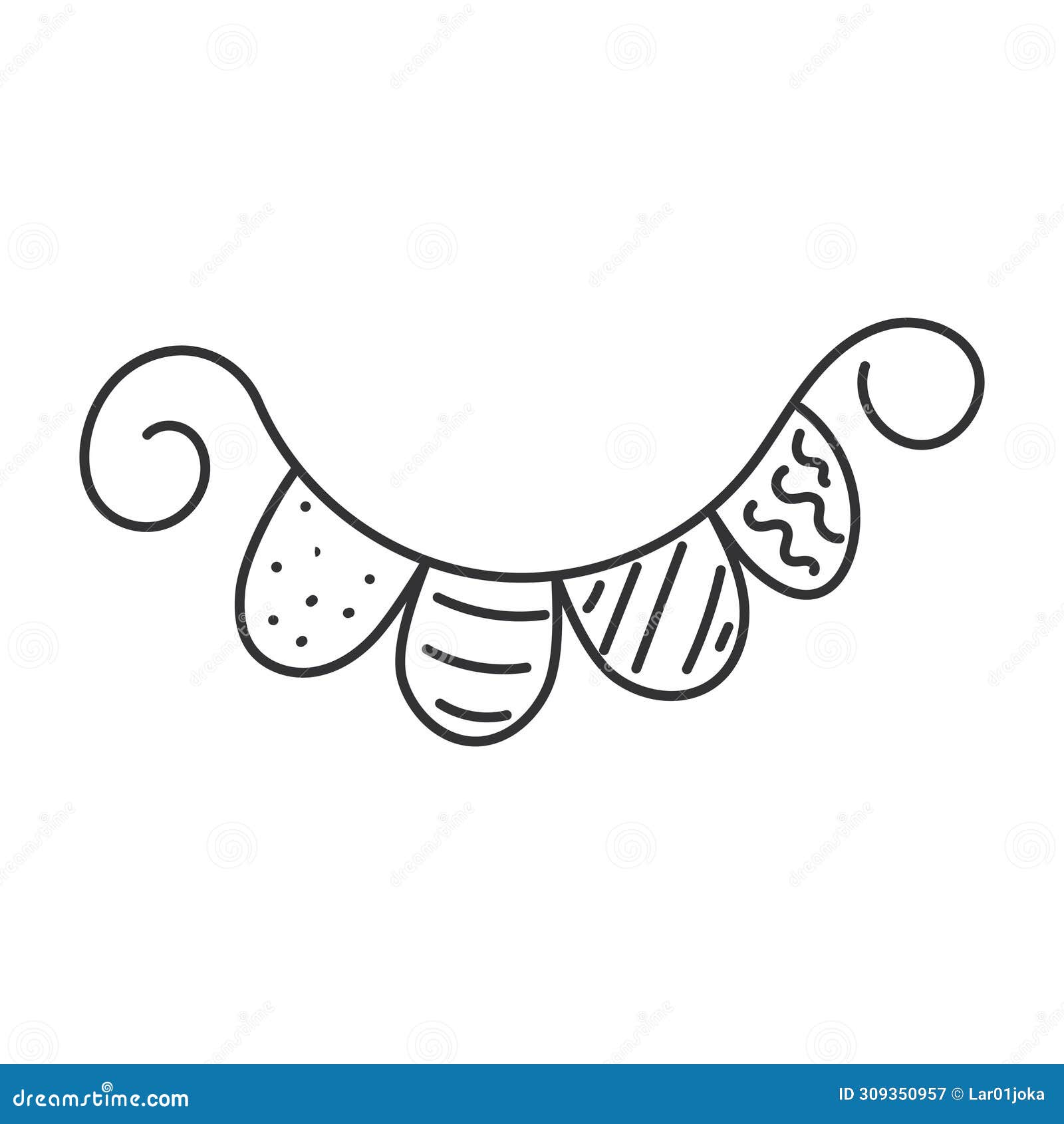 Pennant Sketch Icon Hand Draw Vector Stock Vector - Illustration of ...